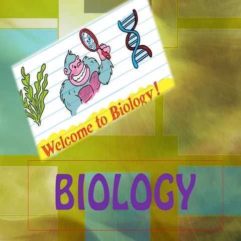 The word biology is derived from the greek words /bios/ meaning /life ...