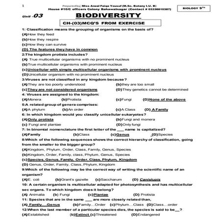 Biology 9 th-ch-3 | PDF