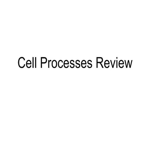 Cell biology HSA review | PPTX