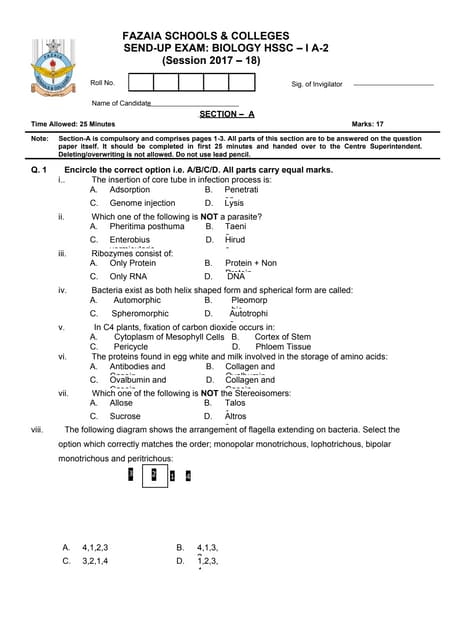 Biology hssc-i-bcd | PDF