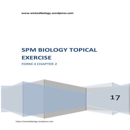 Biology topical-exercise-form-4-chapter-2 | PDF