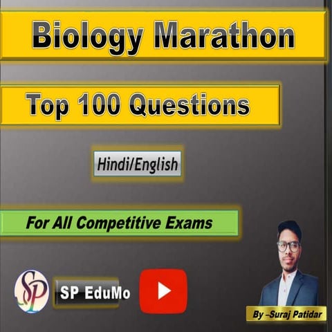 Biology top 100 questions for all compititive exams | PPTX