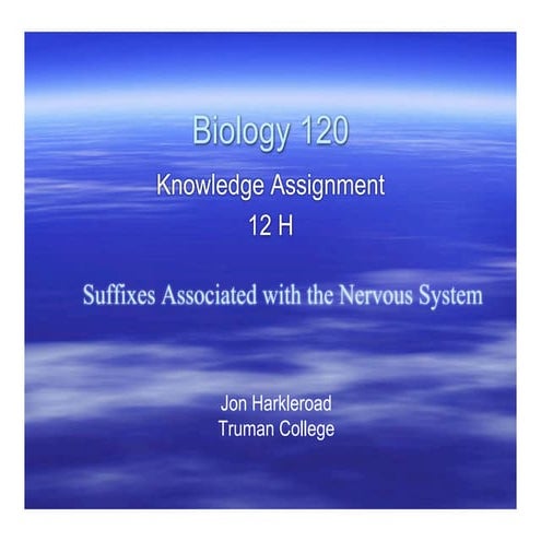 Biology 120 12 H | PDF