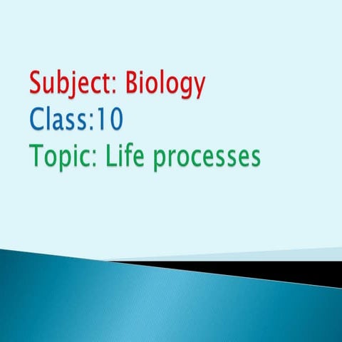 Biology 2.pptx for class x life processes | PPTX