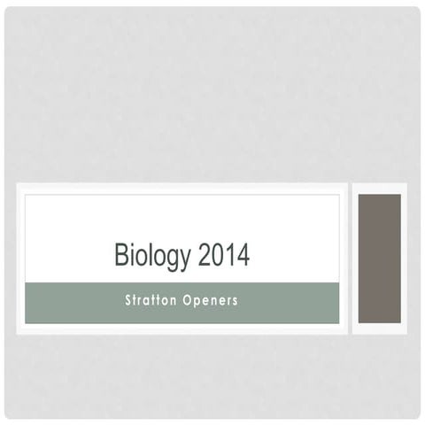 Stratton's Biology agenda and targets 2014 | PPTX