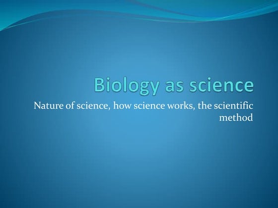 The science of biology | PPT