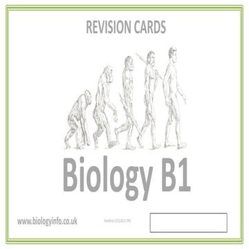 Biology b1 revision_cards | PDF