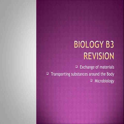 Biology b3 revision | PPT