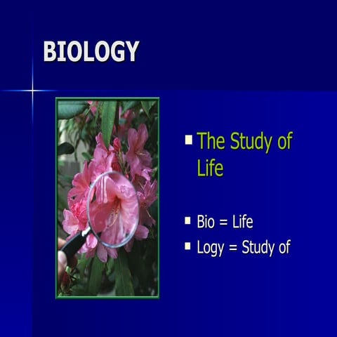 Biology Ch 1 | PPT