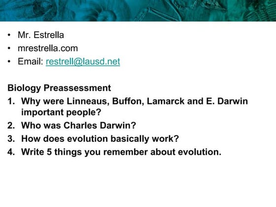 HISTORY OF EVOLUTION | PPT