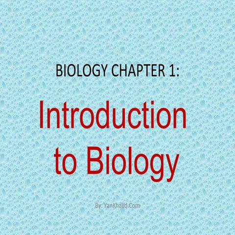 Introduction to Biology | PPT