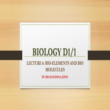 biology lecturer about something to do with protiens | PPTX