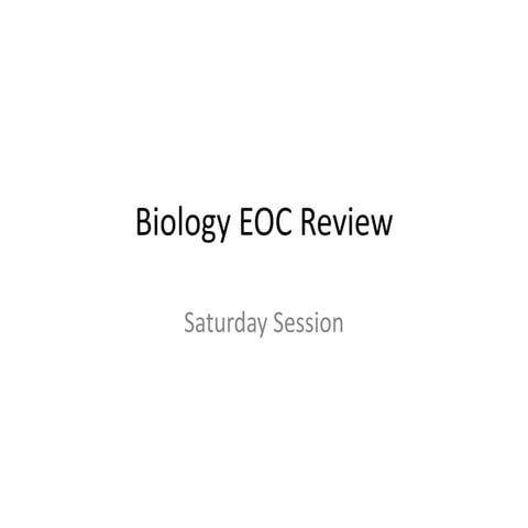 Biology eoc review (with extra questions) jan 2015 | PPTX