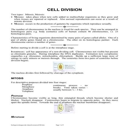 CELL DIVISION | PPTX