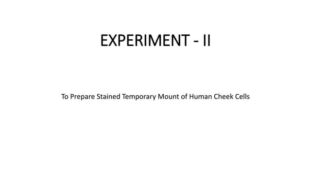 Preparing a cheek cell slide | PPTX