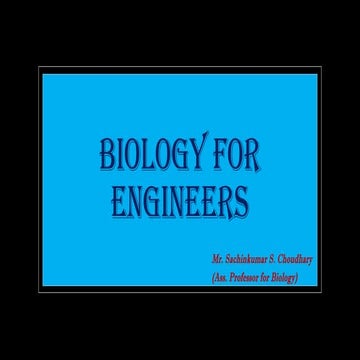 BIOLOGY FOR ENGINEER..qwertrykhljgfdsfbngfd | PPTX