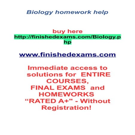 Biology homework help | ODT