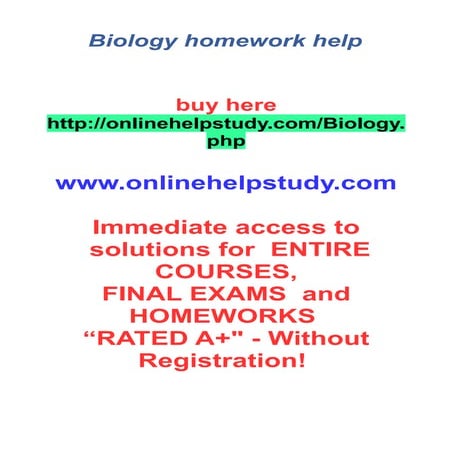 Biology homework help | PDF