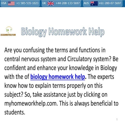 Biology homework help | PPTX