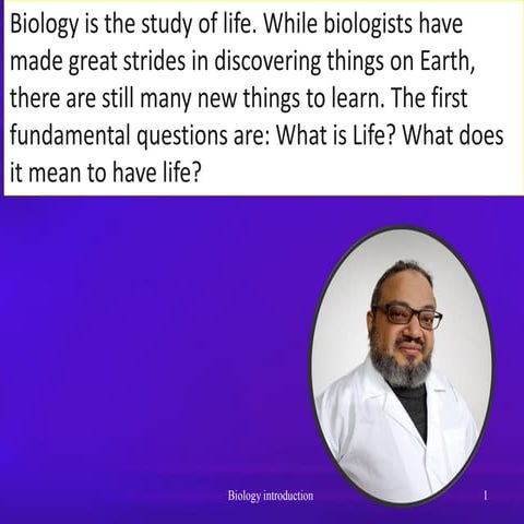 biology introduction .pdf | Biological Sciences | Science