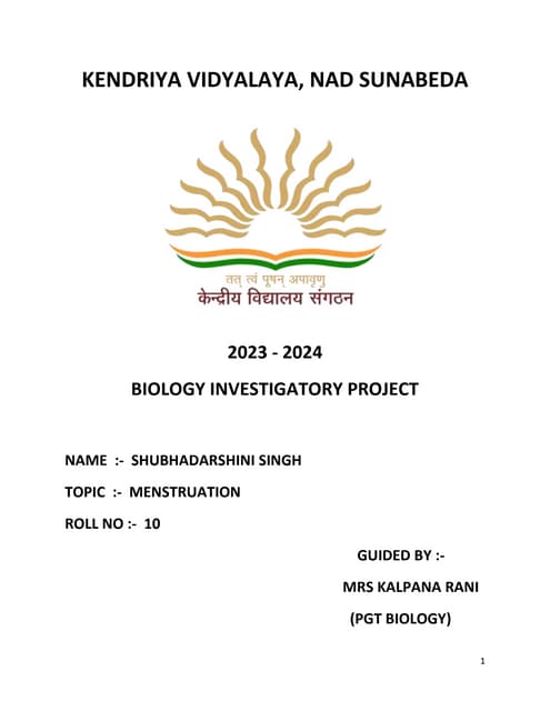 Biology Investigatory Project Class 12th Docx