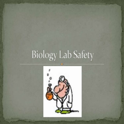 Biology lab safety | PPTX