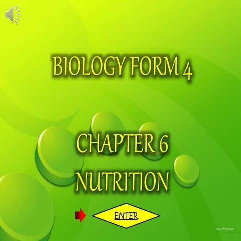 Biology Chapter 6 Nutrition | PPTX