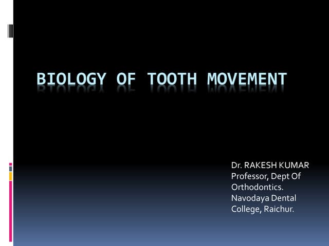 theories of tooth movement | PPTX