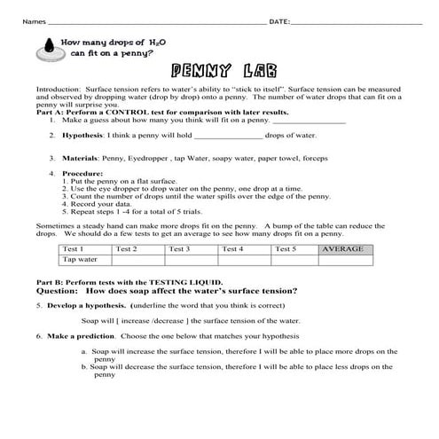 BIOLOGY PENNY LAB | DOC