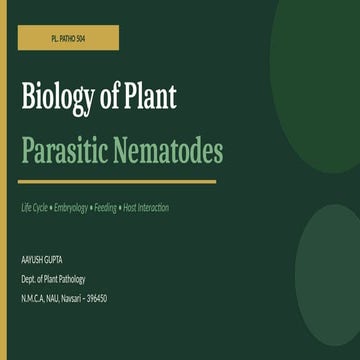 Biology of Plant parasitic Nematodes .pptx