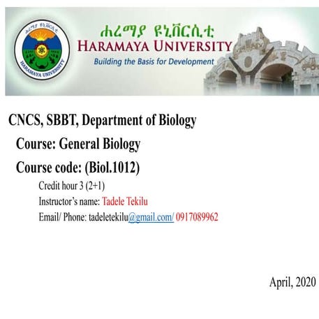 General Biology- Unit 1 | PPT