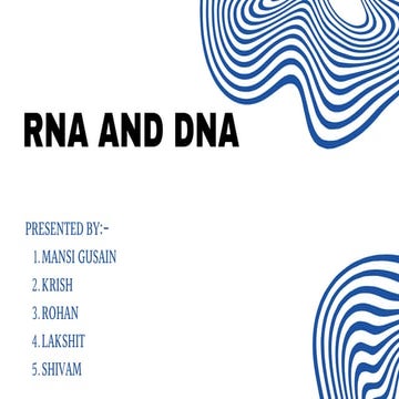 Biology PPT on RNA AND DNA free to download | PDF