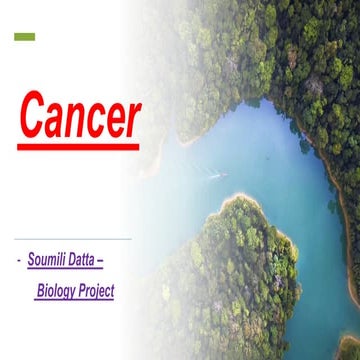 Class 12 biology project on the topic cancer | DOCX