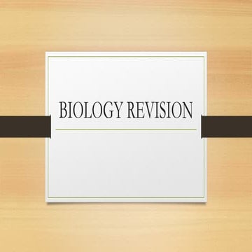 BIOLOGY REVISION.pptx for grade 10 and 1 CSEC classes | PPTX