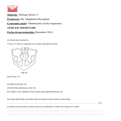 Biology s3, 3rd. term quest dec 2014 | PDF