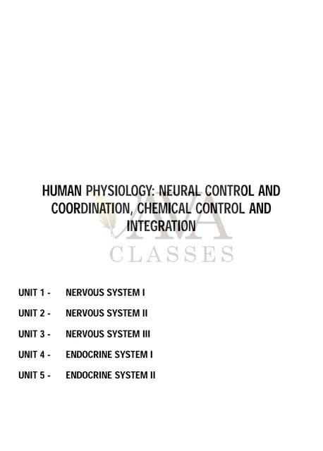 PPT on Nervous System | PPTX