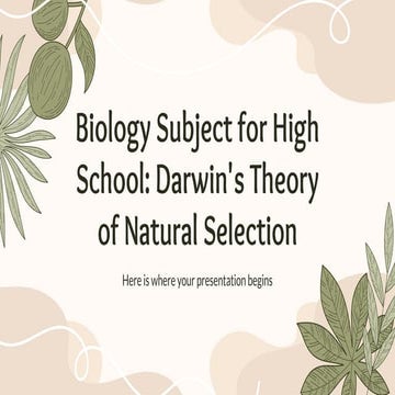 Biology Subject for High School_ Darwin's Theory of Natural Selection ...
