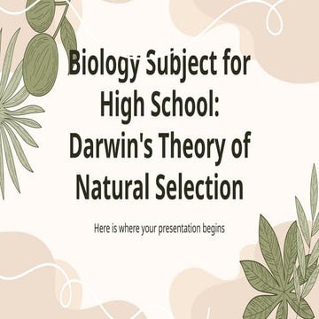 Biology Subject for High School_ Darwin's Theory of Natural Selection ...