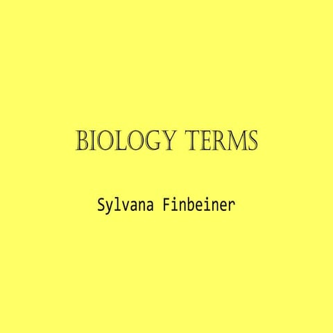 Biology terms | PPT