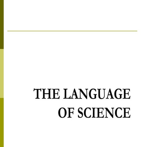 Biology the language of science | PPT