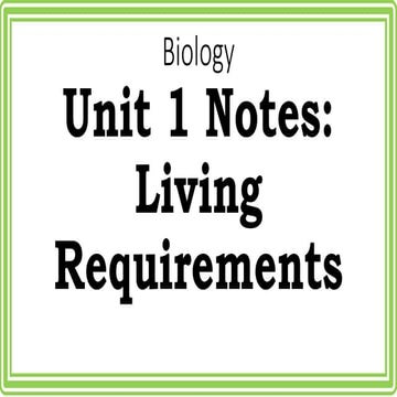 Biology unit 1 biochemistry characteristics of life and biomolecules ...