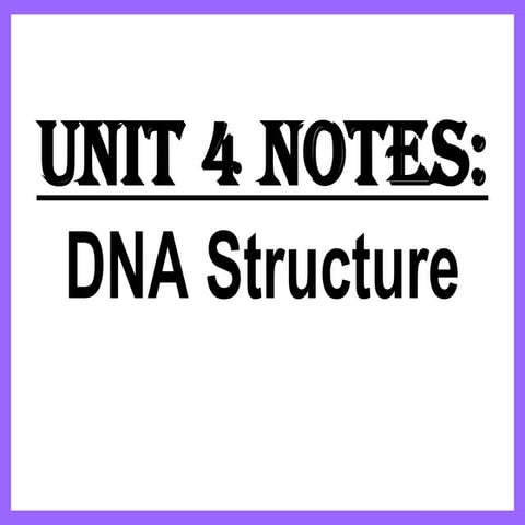 Biology unit 6 dna rna protein synthesis dna structure notes | PPT