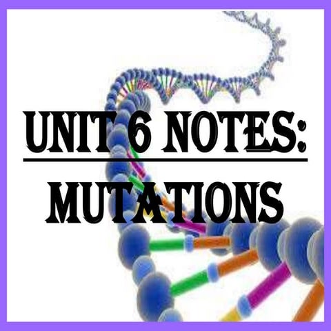 Biology unit 6 dna rna protein synthesis mutation notes | PPT