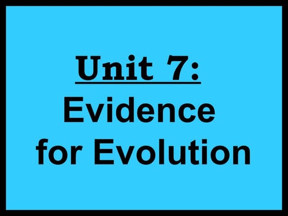 Evidence of evolution | PPTX | Geology | Science