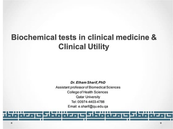 Introduction to clinical chemistry | PPT