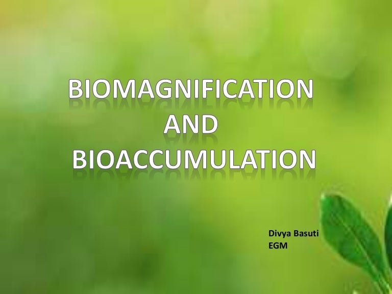 Bioaccumulation and Biomagnification