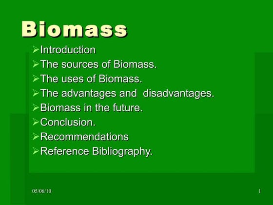 Biomass energy ppt | PPTX