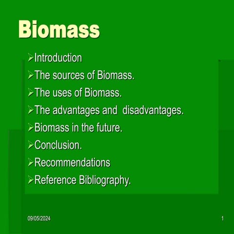 introduction of biomass and source of biomass | PPT