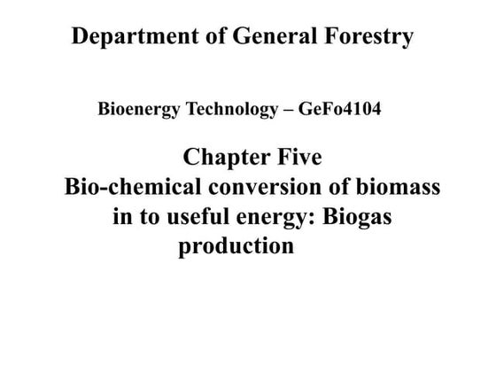 Biomass Energy and Biogas Production Technology | PPTX | Chemistry | Science