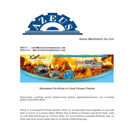 Biomass co firing in coal power plants | PDF